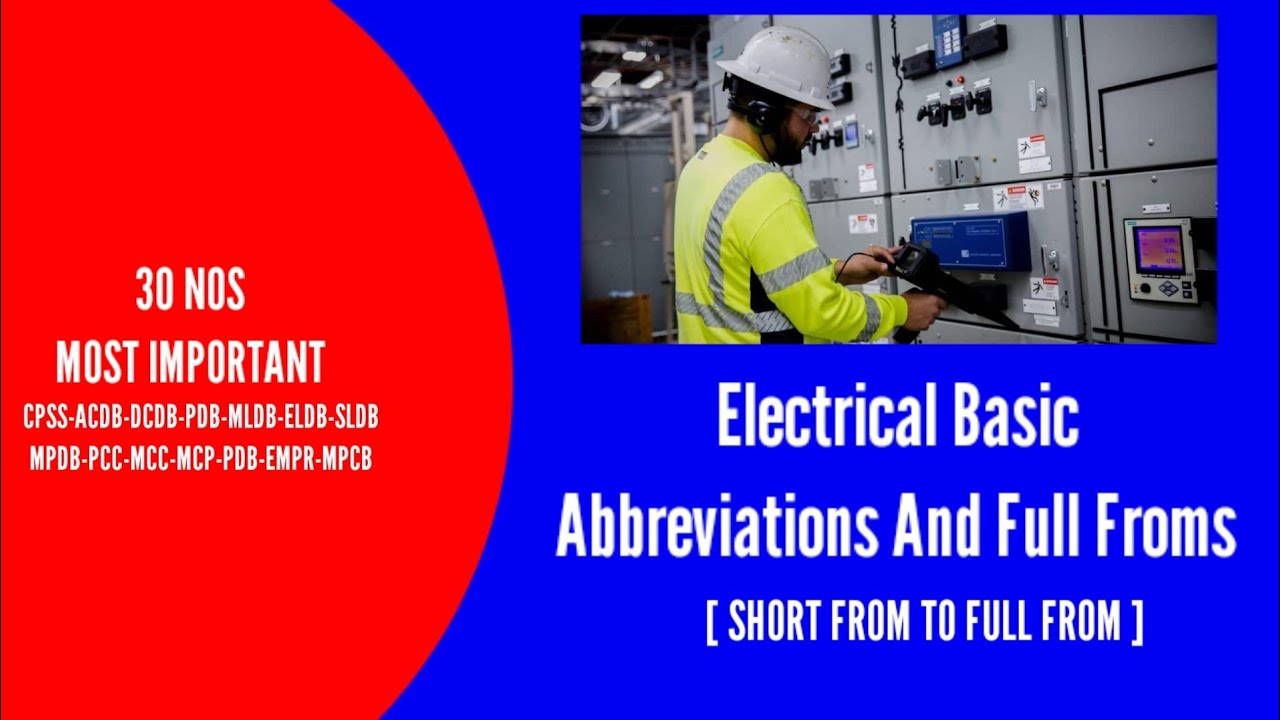 Electrical Basic Abbreviations and Full From | Shotr from to full froms ...