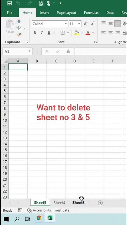 Delete sheet #excel #shorts #shortsvideo #youtubeshorts #tricks #tips # ...