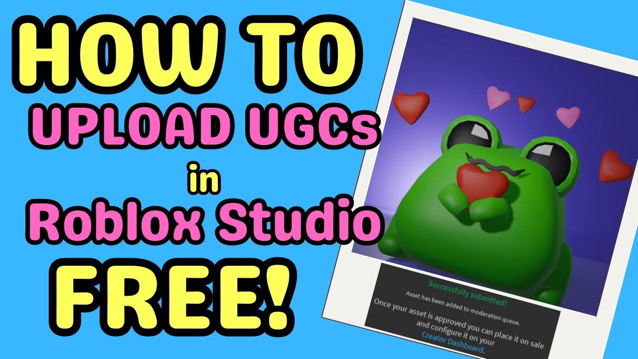 How to Upload UGCs for FREE in Roblox Studio ️ | #roblox #robloxstudio ...