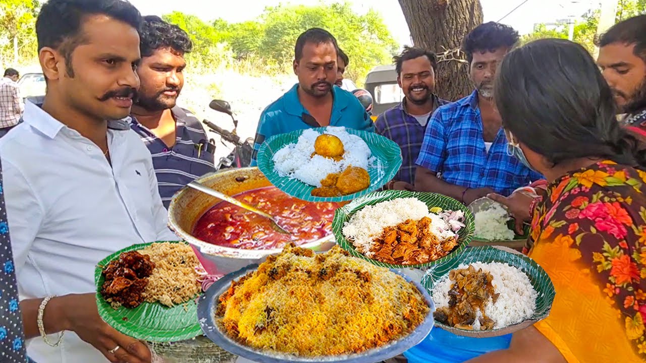 Cheapest Roadside Unlimited Meals | Indian Street Food | Street Cooking ...
