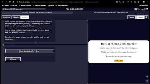 Steps For "Learn Intermediate OOP by building a Platformer Game" [FREECODECAMP] - YouTube