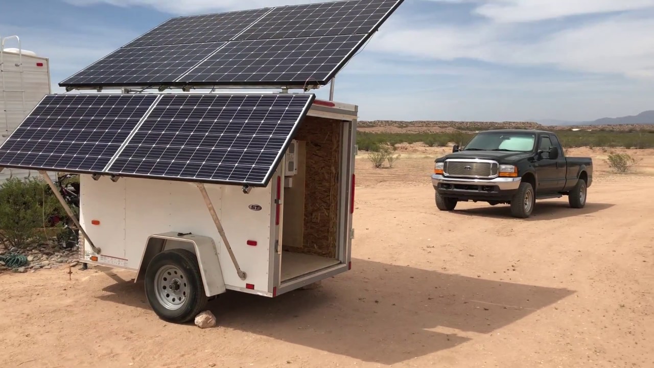 007: Off-grid solar trailer tour - YouTube