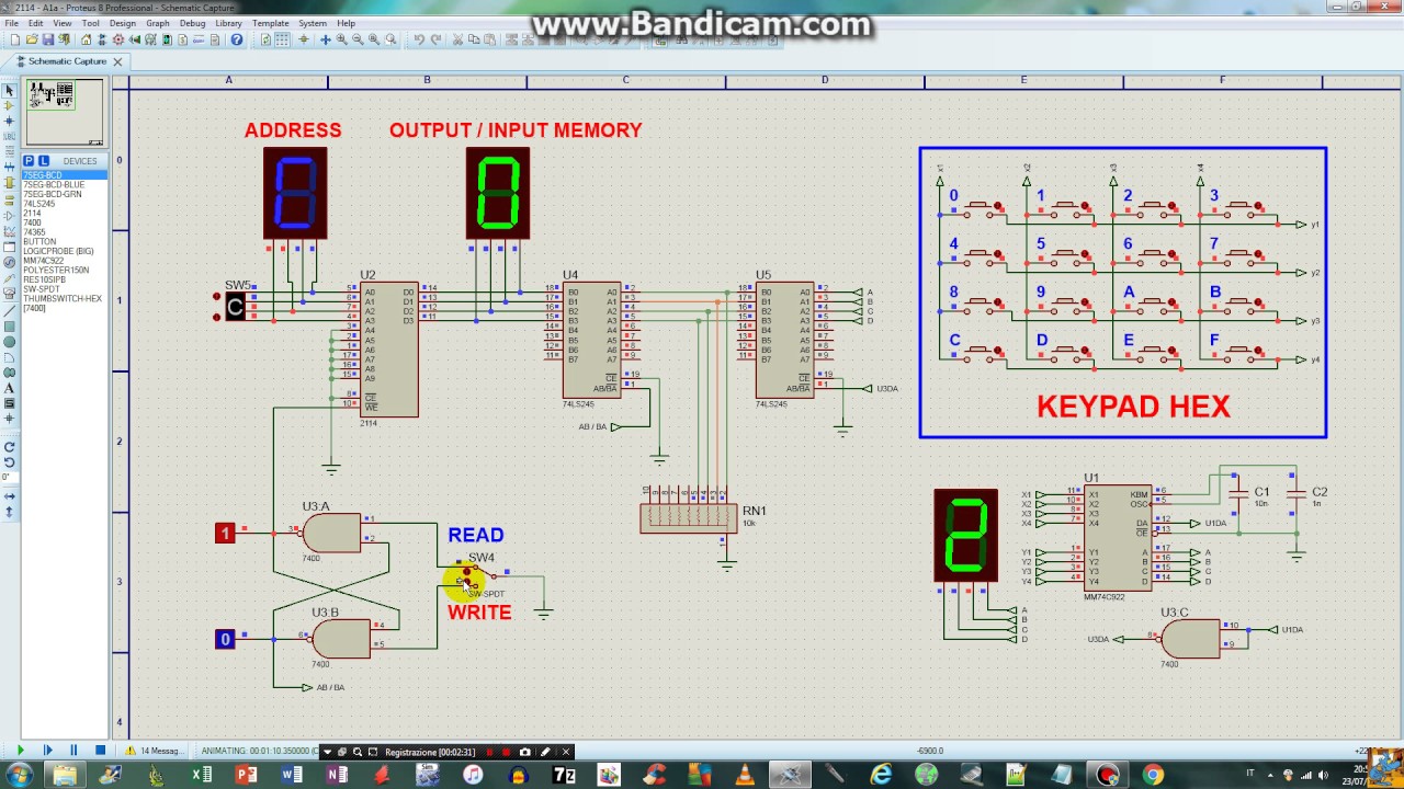 Proteus 8 Ram 2114 Test - YouTube