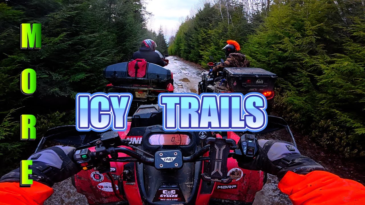PT 2 Of Icy Trails Makes For An Interesting Ride - YouTube