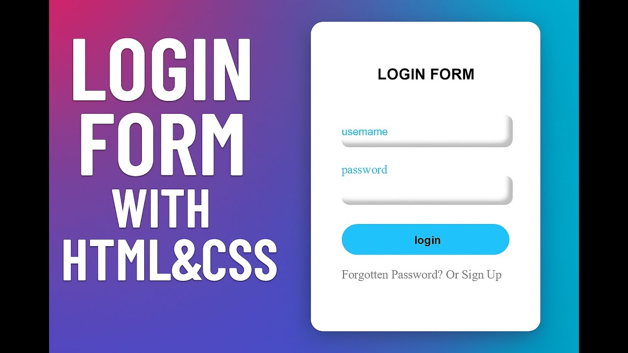 How to Create a Stylish Login Form using HTML & CSS | Beginner Web ...