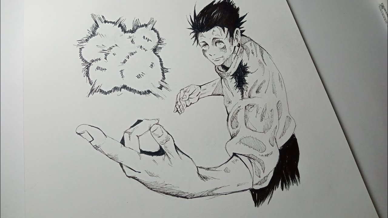 Anime Drawing : How to Draw Yuta Okkotsu from Jujutsu Kaisen / Step-by ...
