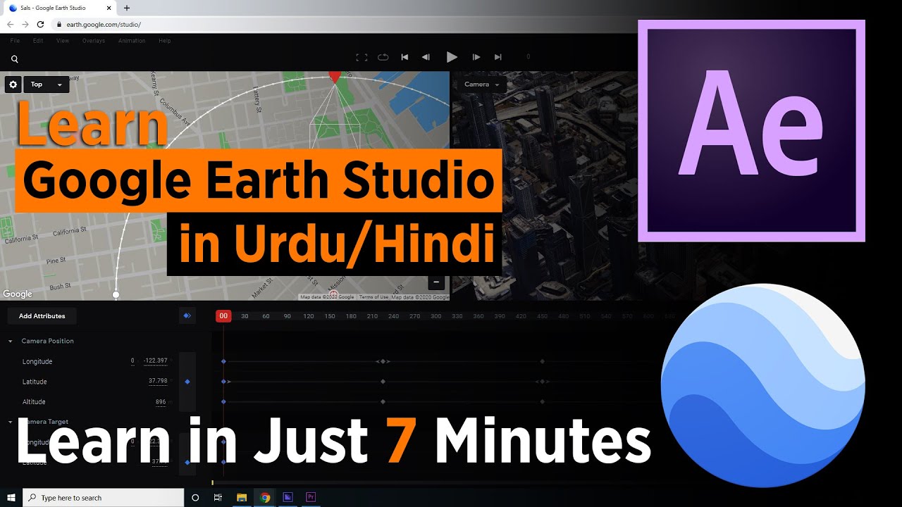 Google Earth Studio | Basics [URDU/HINDI Language] - YouTube