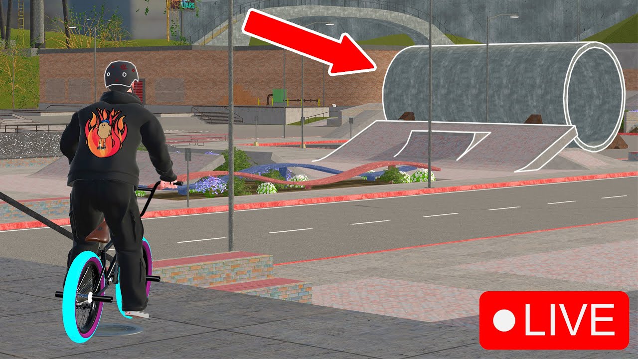 Exploring HUGE City Skatepark Map | Pipe By BMX Streets - YouTube