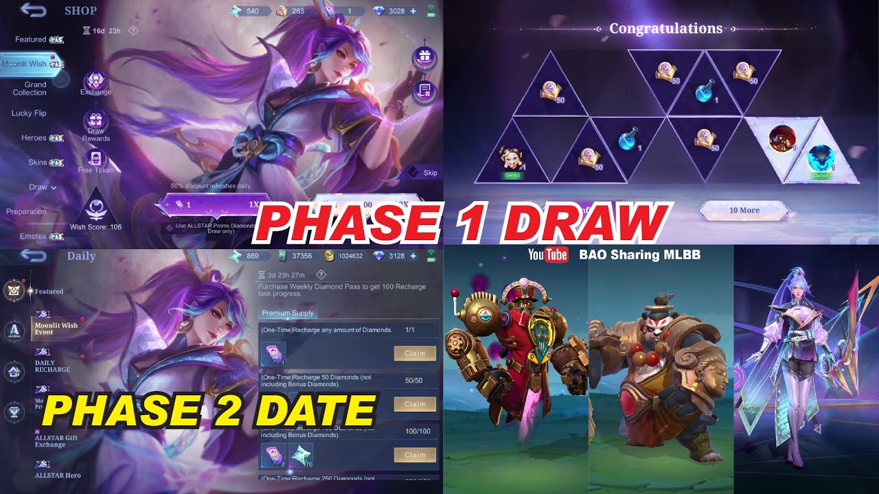 Hanabi Moonlit Wish Event Phase 1 Event Draw Moonlit Ninja Skin | PHASE ...