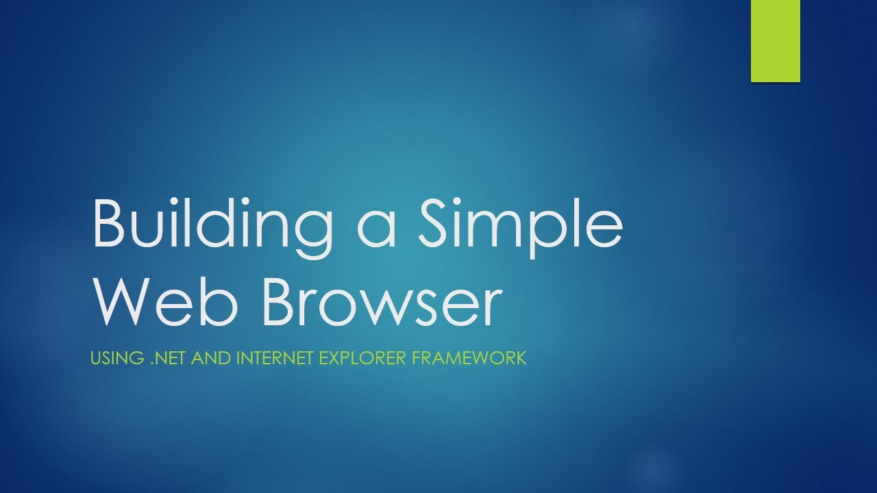 Building a Simple Web Browser in Visual Basic - YouTube