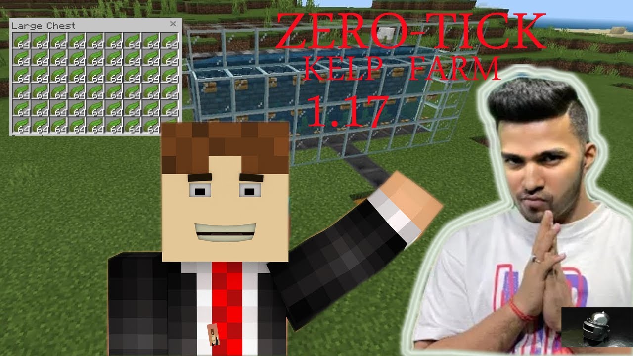 HOW TO MAKE KELP ZERO TICK FARM in Minecraft Like #TechnoGamerz (MCPE ...