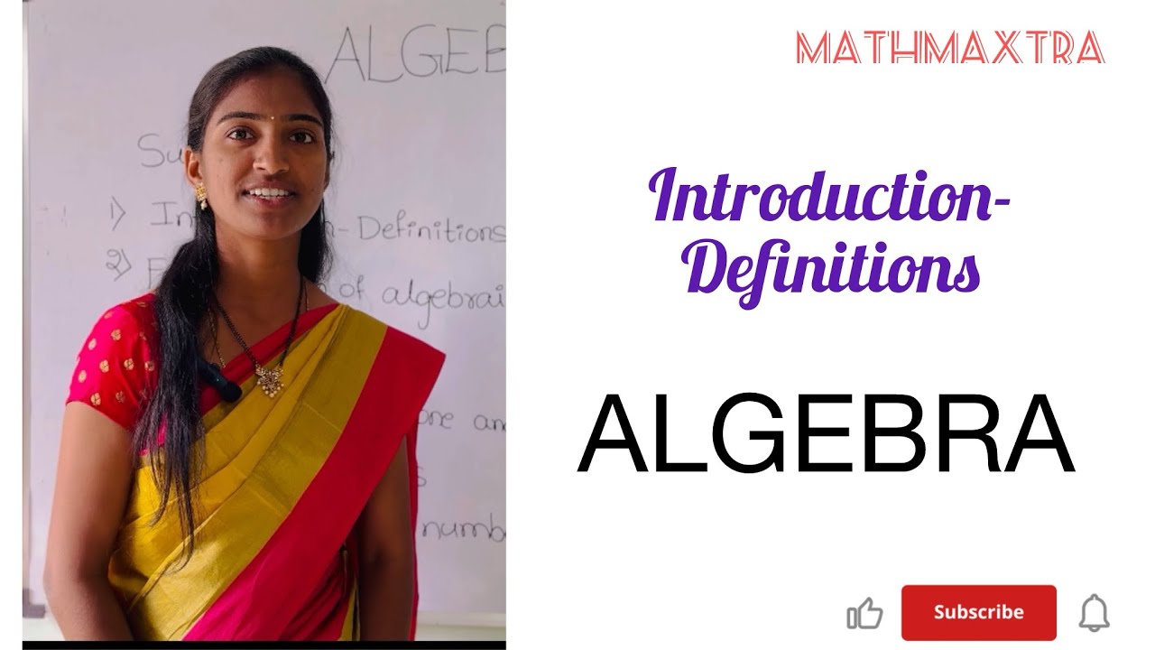 ALGEBRA | Definitions | Maths by SARITHA | TET | SGT | SA | Competitive maths - YouTube