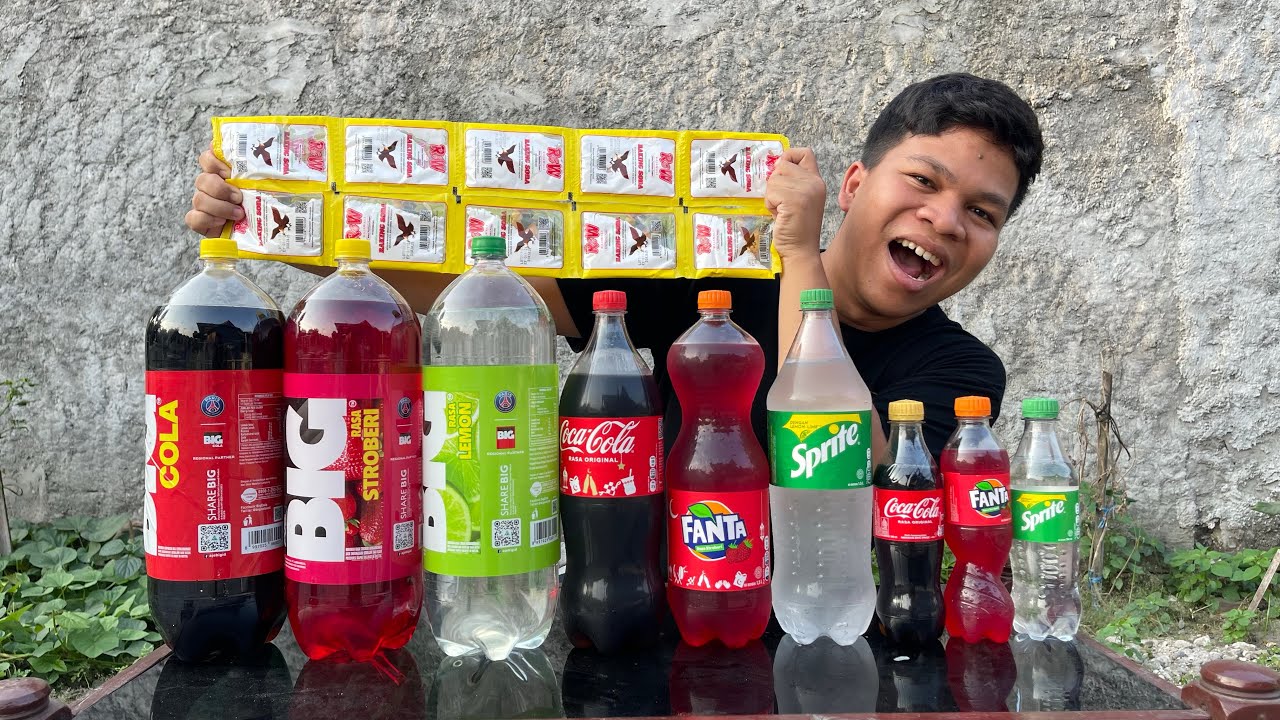 EXPERIMENT COCA COLA, FANTA, SPRITE, BIG COLA VS SODA!!! AUTO MUNCRAT ...