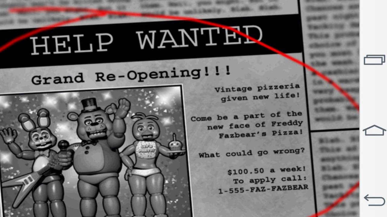 FNAF ALL NEWSPAPER 1,2,3 ALL COMPLETE - YouTube
