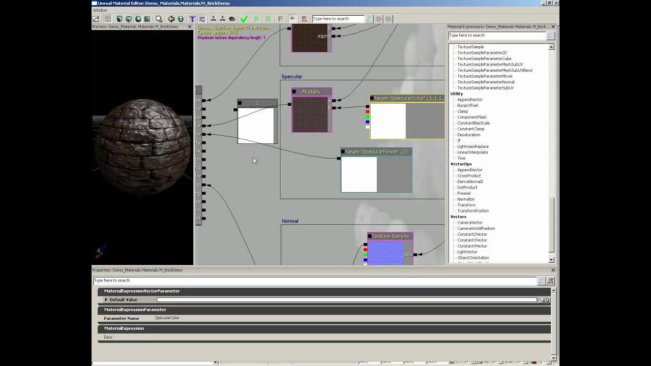 UDK Tutorial: Materials__002_Properties Channels - YouTube