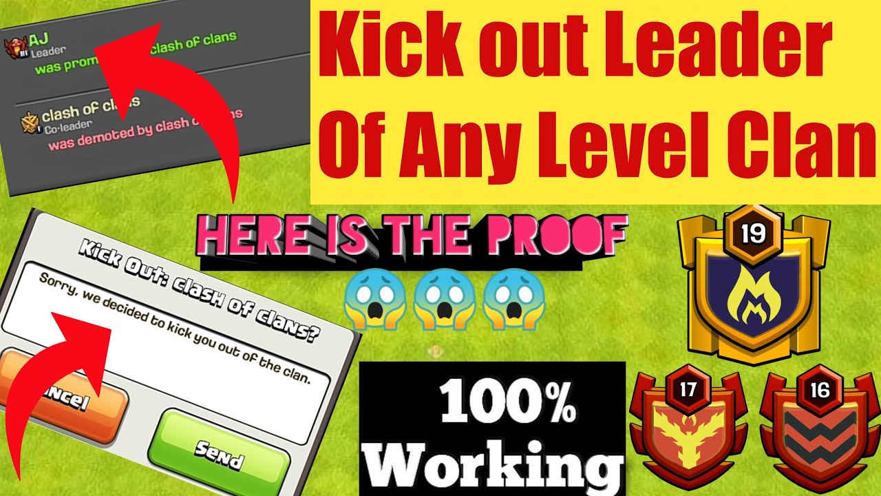How to get leadership 💯% Working !! 2021Trick !! Clash Of Clans!! || Kick Leader from Clan 😉😉 ...