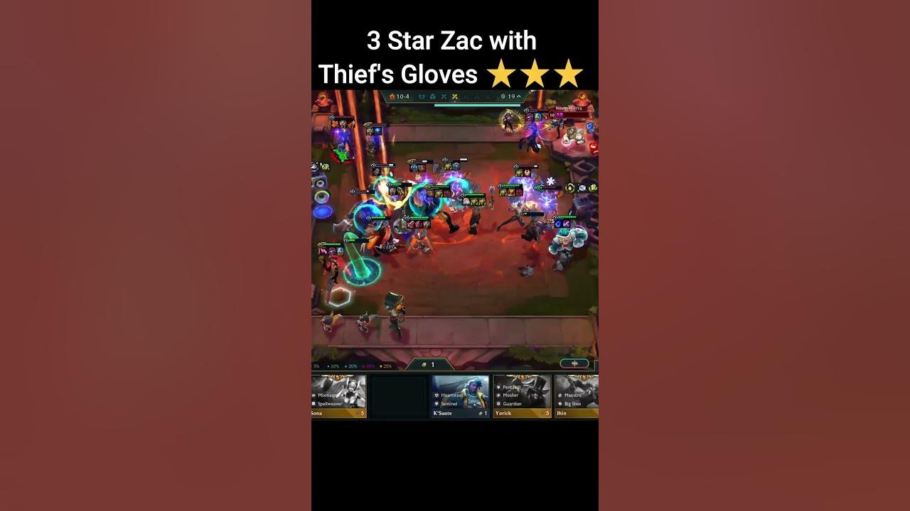 3 Star Zac With Thiefs Gloves ⭐⭐⭐ Shorts Lol Leaugeoflegends