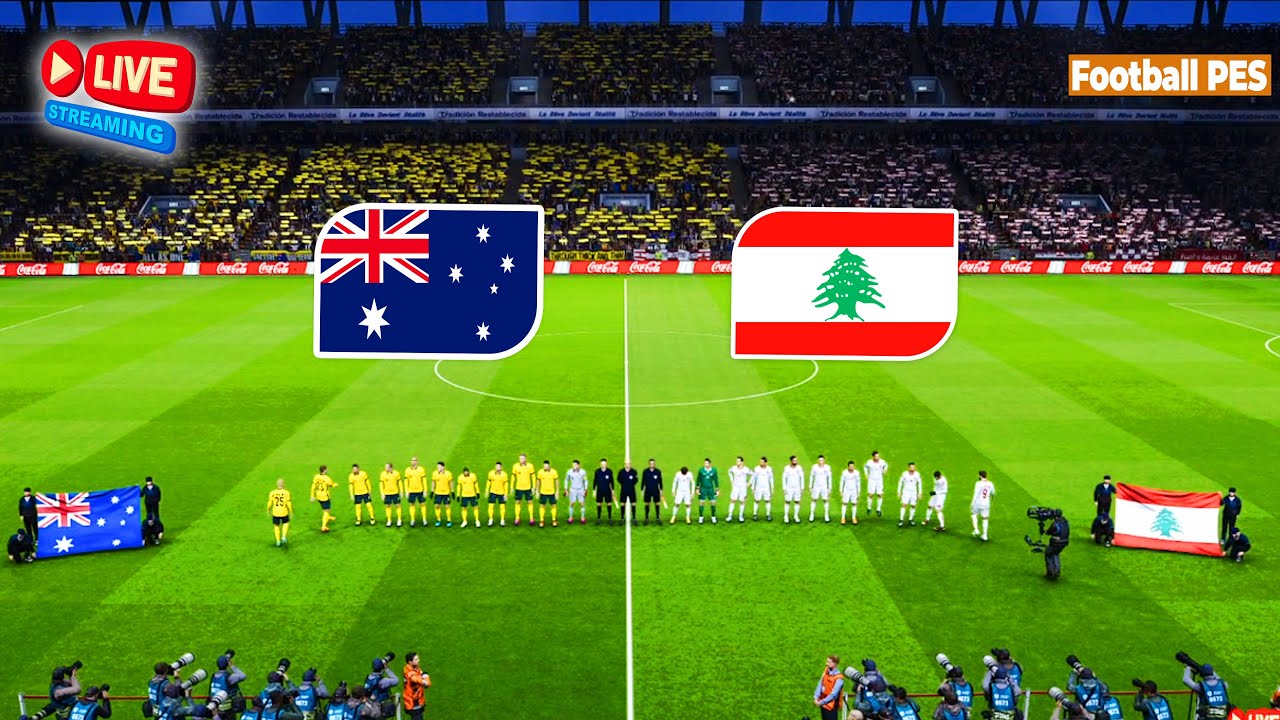 🔴LIVE | Australia vs Lebanon | FIFA World Cup Qualifiers AFC | Gameplay ...