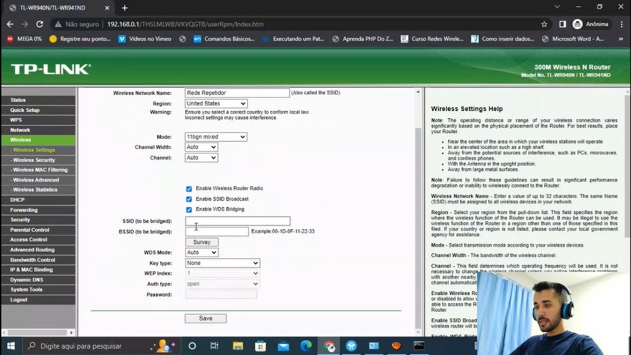 Como configurar o roteador como repetidor de sinal via WIFI - YouTube