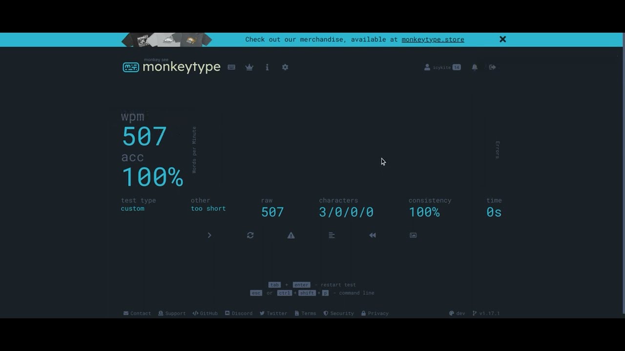 Typing the word "the" at 500 WPM - YouTube