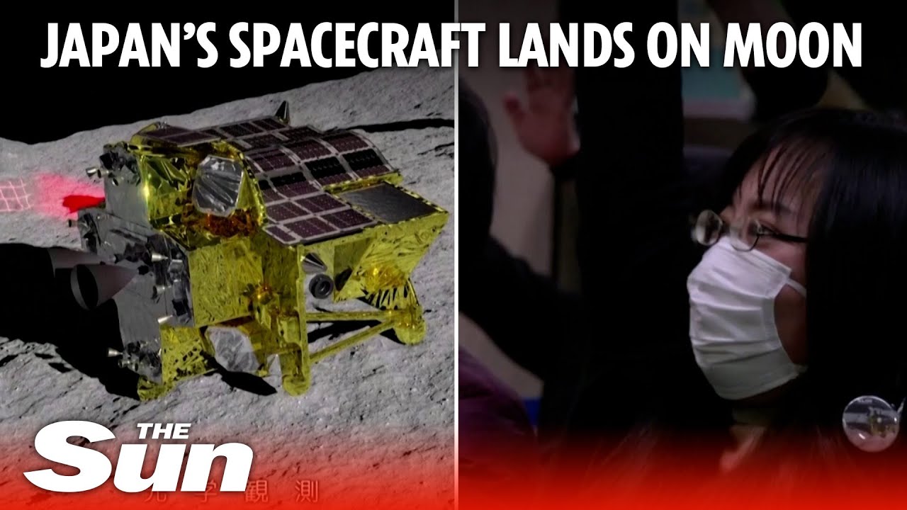 Japan’s 'moon sniper' lands successfully but struggles with power - YouTube