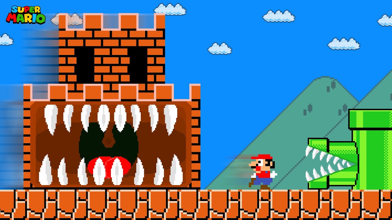 What if everything Mario jumps on turns into a MONSTER? - YouTube