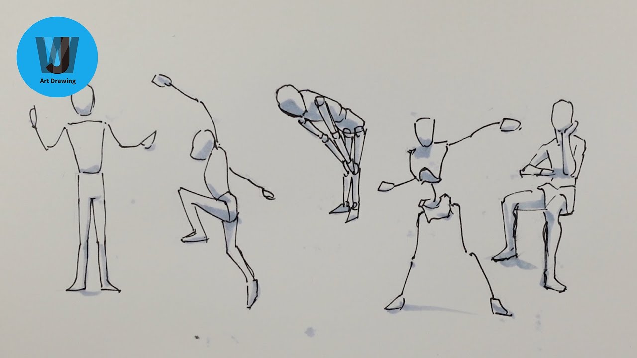 Daily Drawing Practice #22 - Body-08 - For beginner - Speed X2~10 [JWY ...