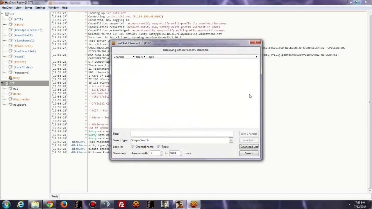 Connecting to CIT's IRC using HexChat - YouTube