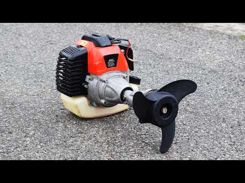 Trimmer Boat Motor - Homemade