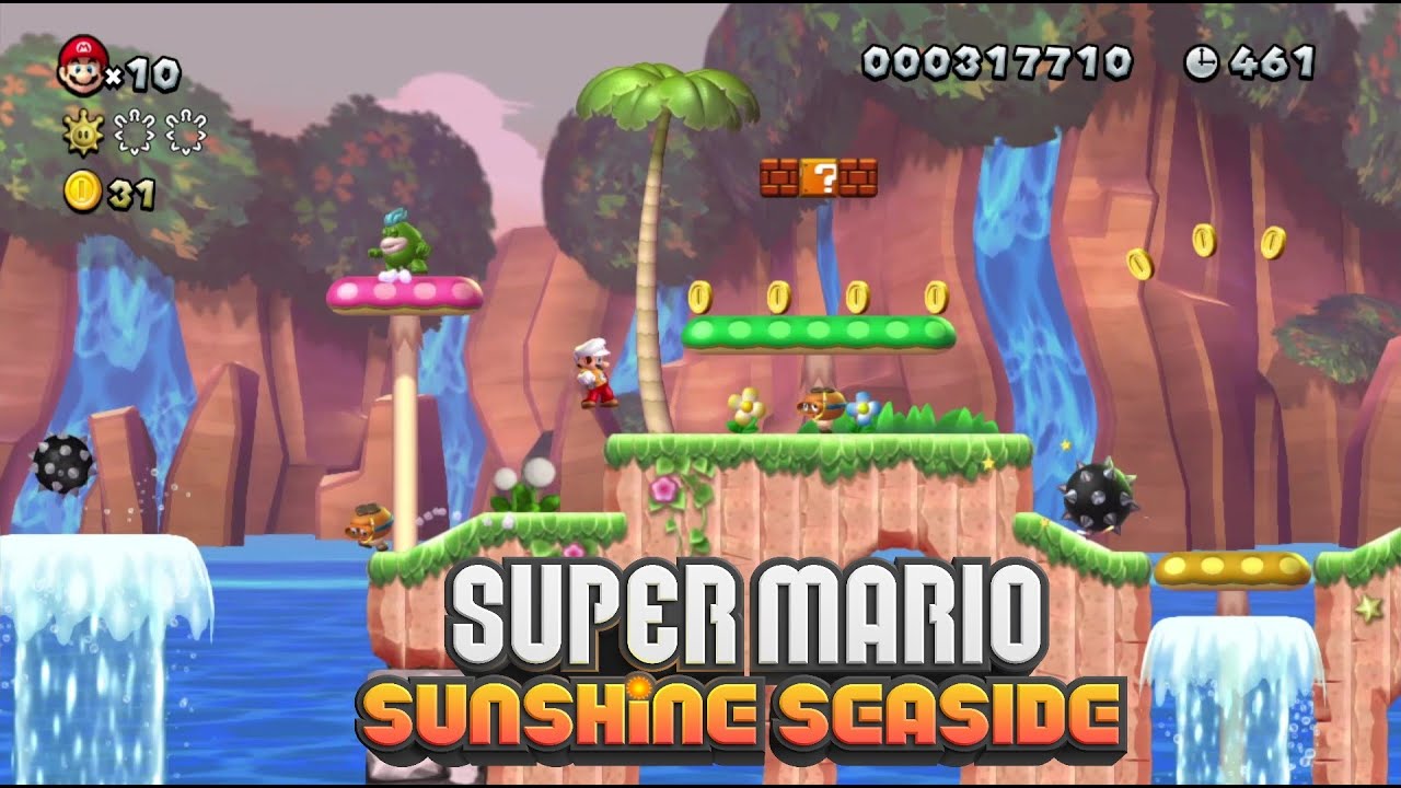 Super Mario Sunshine Seaside Delfino Bay-4 : Spike-Shroom Shores - YouTube