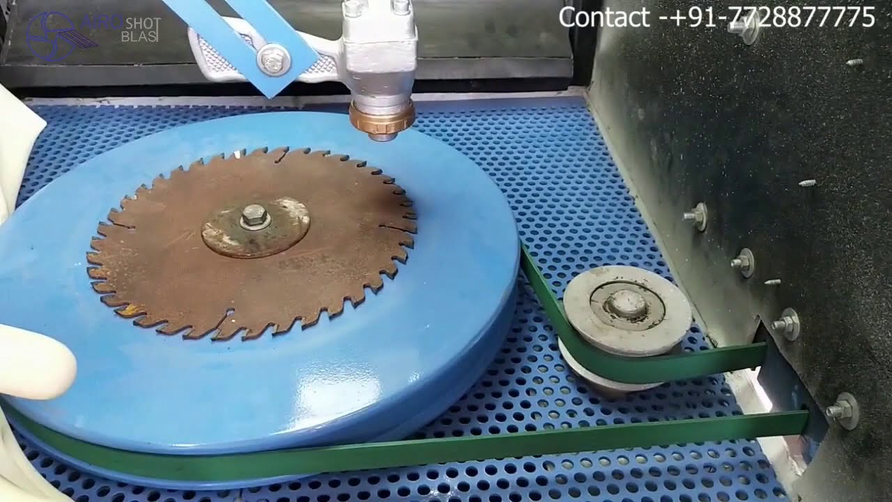 Grit Blasting Machine | Grit Blasting Cabinet for Cutter | Automatic ...