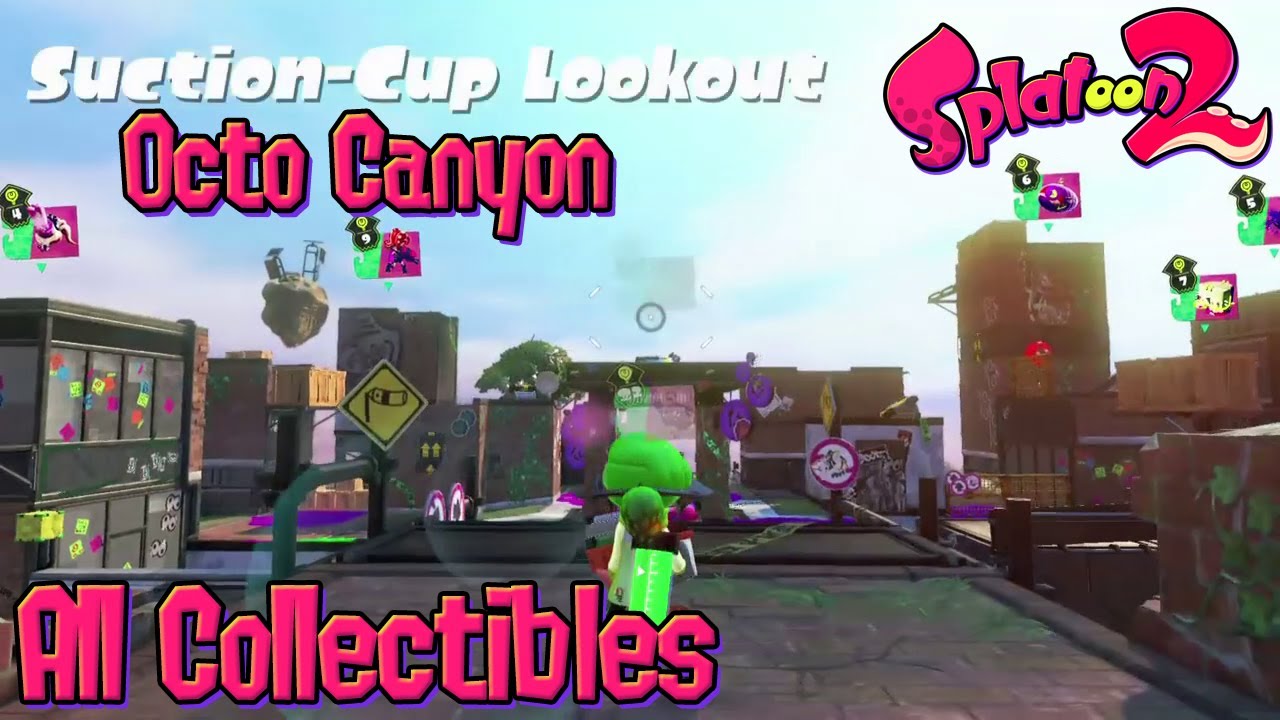 Splatoon 2 Octo Canyon Collectible Item Locations "Sector 2: Suction ...