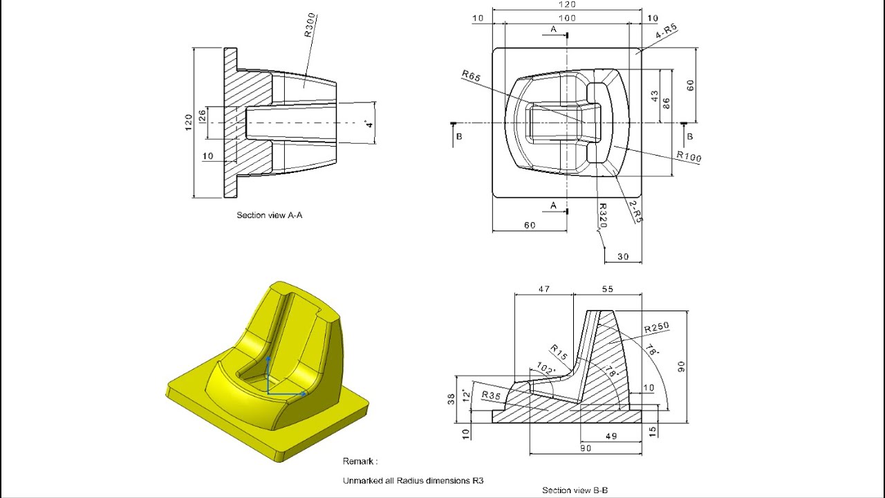 23-2-1 과제 (Generative Shape Design) - Sweep, Extrude, Fill. Join ...