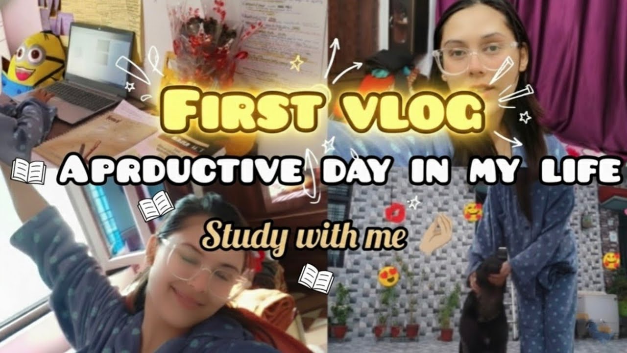 First vlog ️ A productive day in my life 📚🌞🍭 Study vlog 📚 Morning to ...