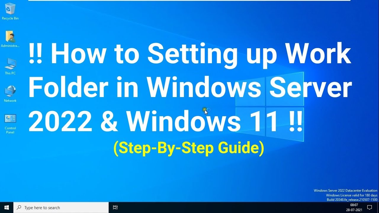 How to Setup Work Folder in Windows Server 2022 & Windows 11 !! Step By ...