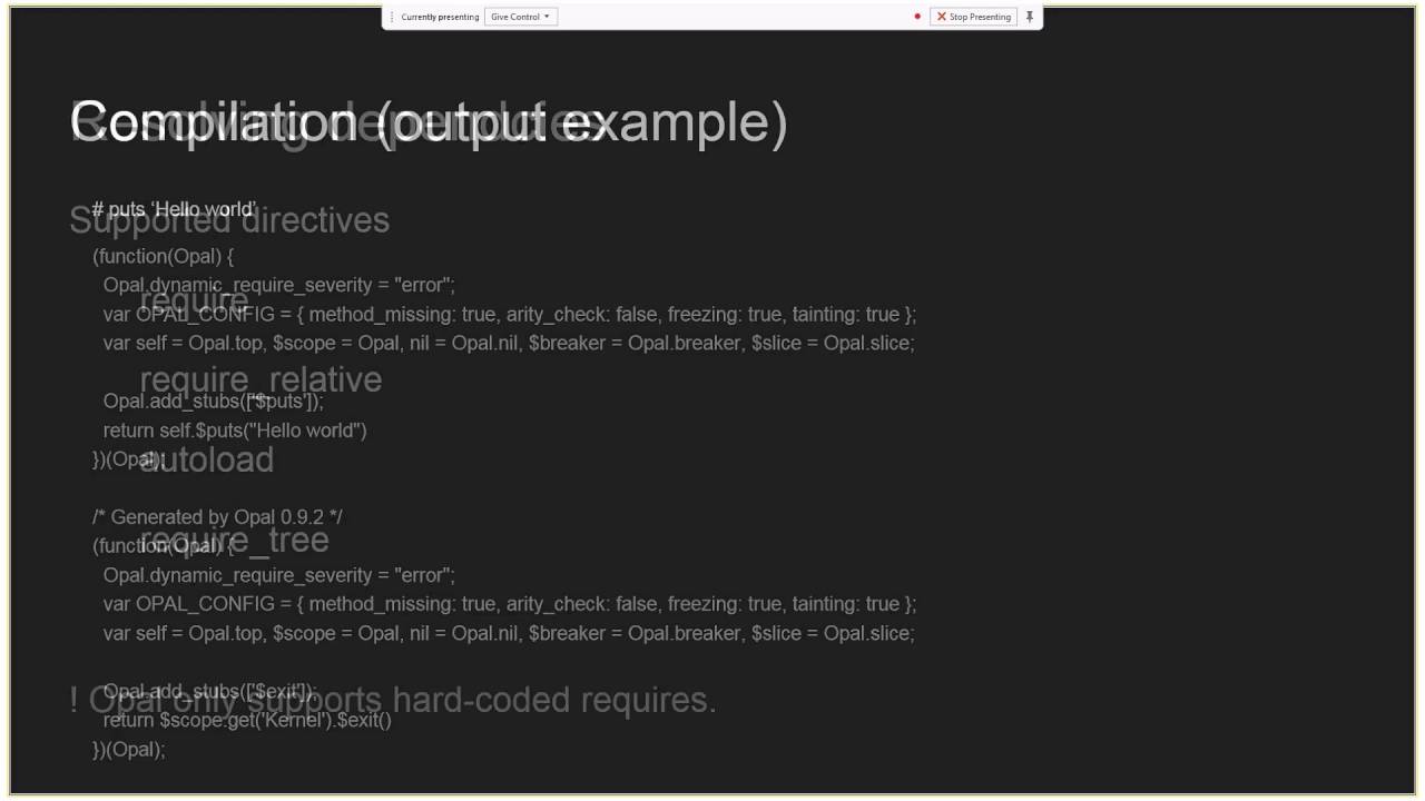 Opal (Ruby to JavaScript Compiler) / What, how and why? by Andriy Bohush (Ukr) - YouTube