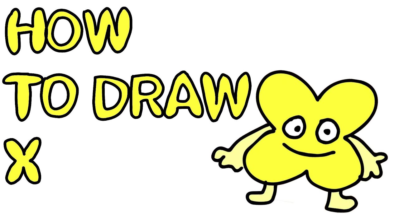 How to draw X from bfb - YouTube