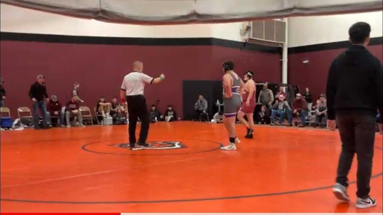 Connor Williams heavyweight Varsity win @ Plainfield Duals - YouTube