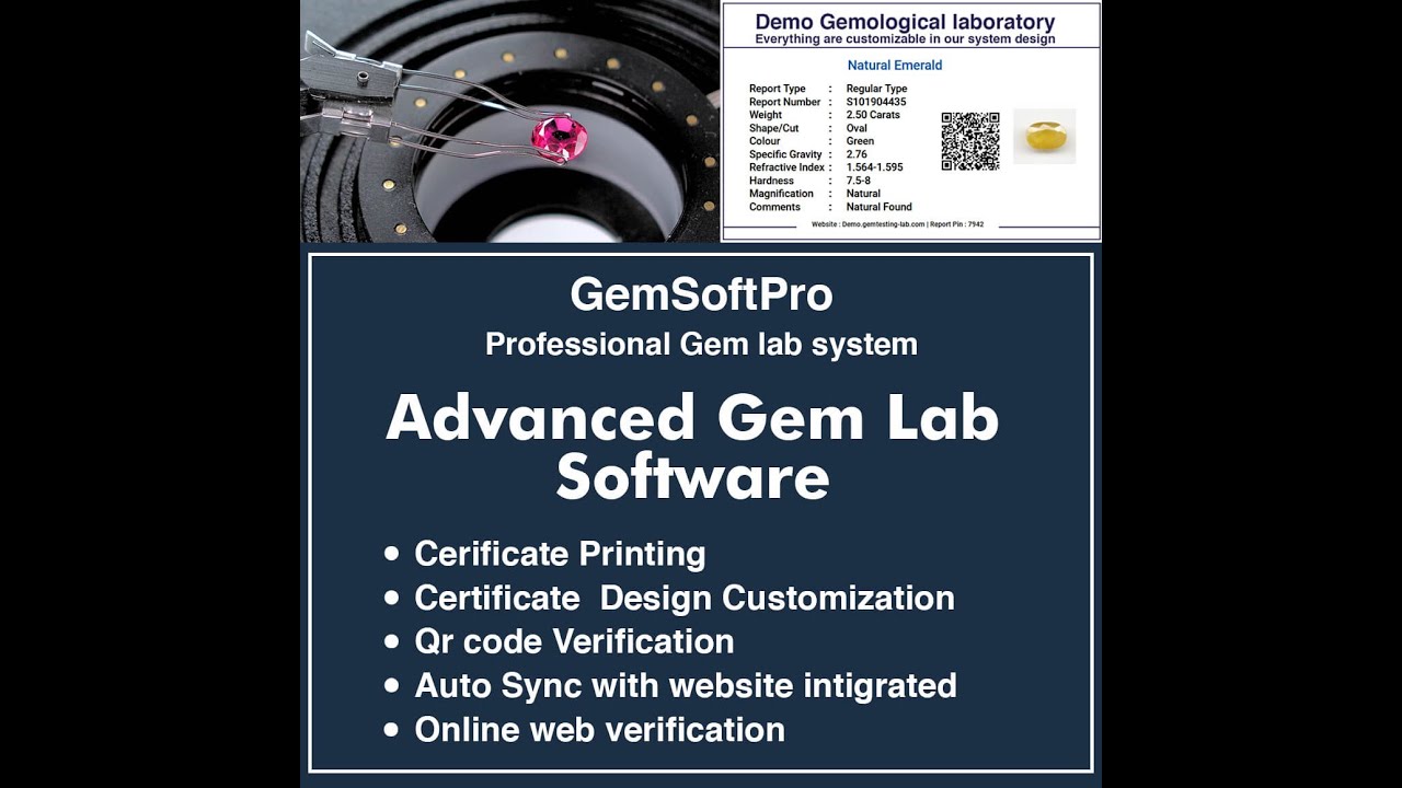 Gem Lab Software Website Sri Lanka Gem testing lab software - YouTube
