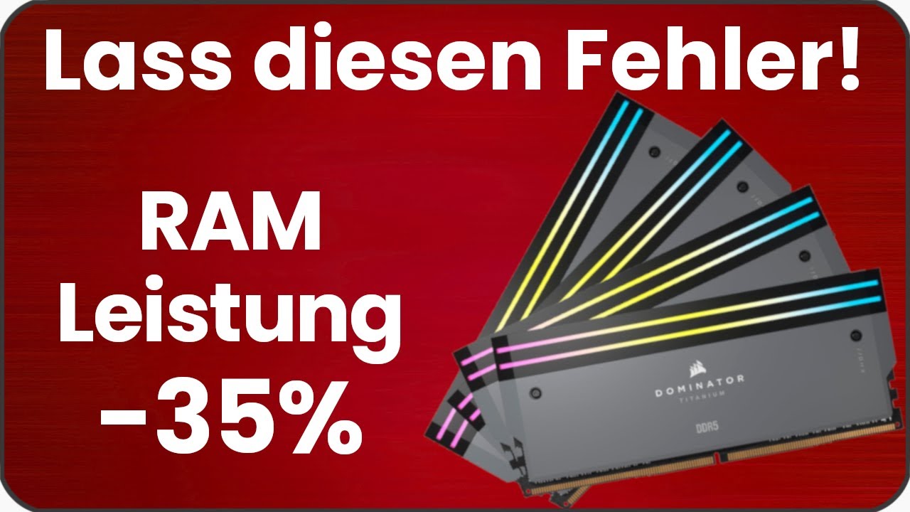 -35% Leistung durch 4 RAM Riegel DDR5 😲 - YouTube