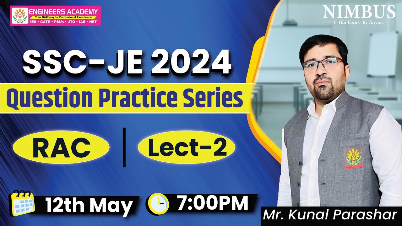 SSC JE 2024 | RAC Lect-2 | Questions Practice Series -🔴 Free Online ...