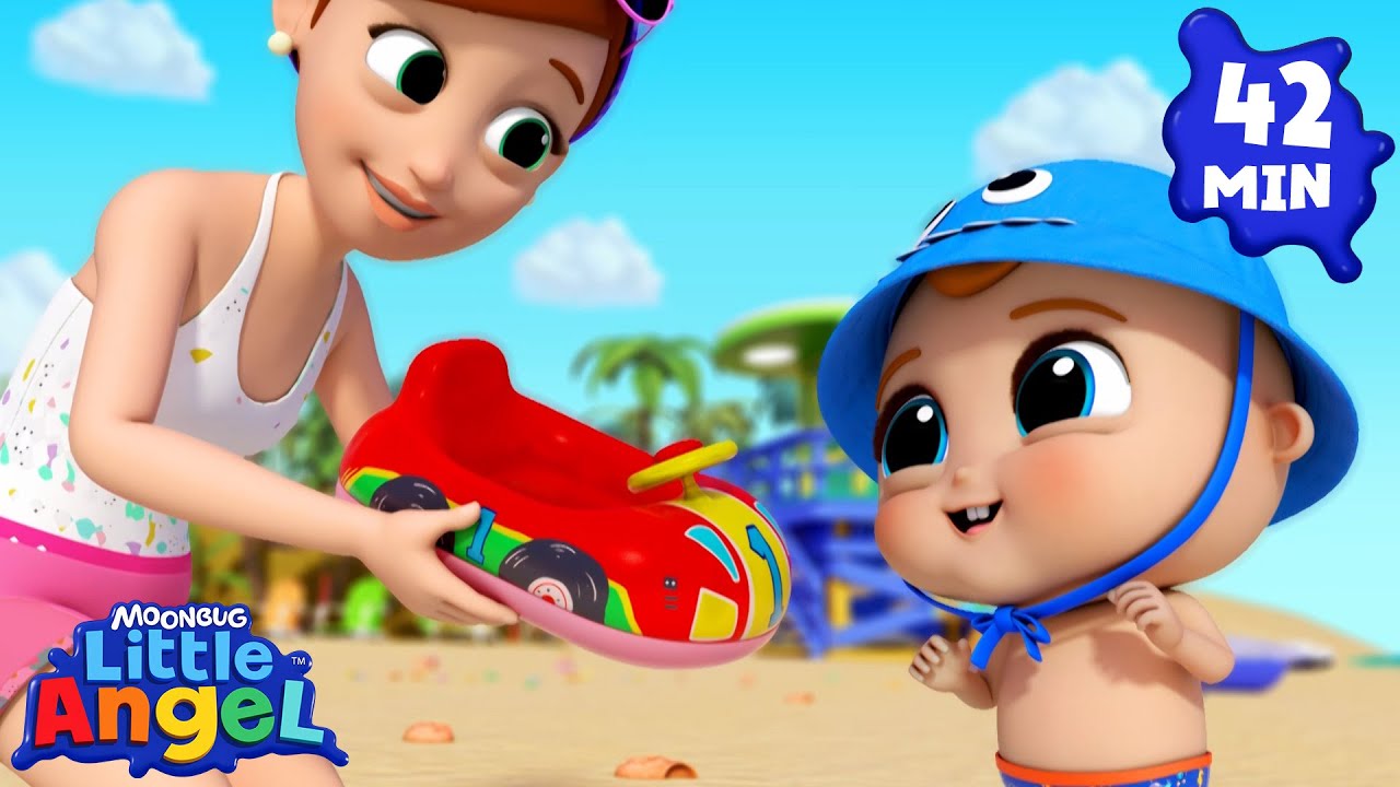 Beach Song + More | Little Angel | Healthy Habits | Fun Cartoons for ...