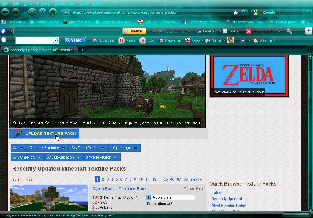 how to upload texture packs to planet minecraft - YouTube