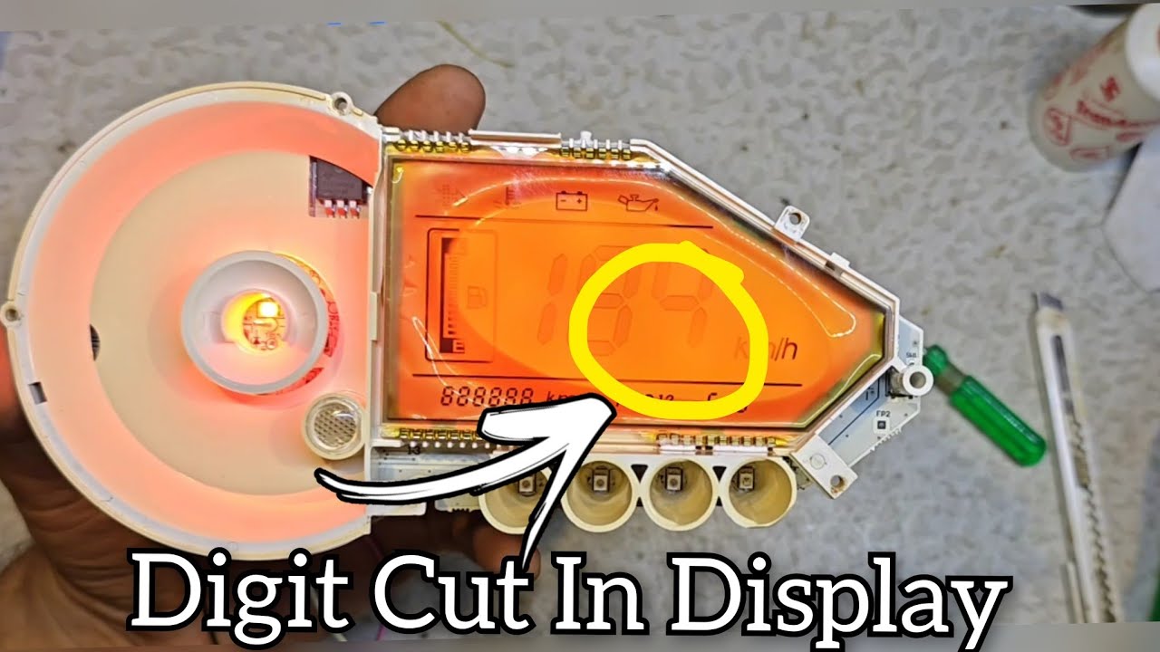Pulsar Meter Display Replacement (Digit Cut Problem) - YouTube