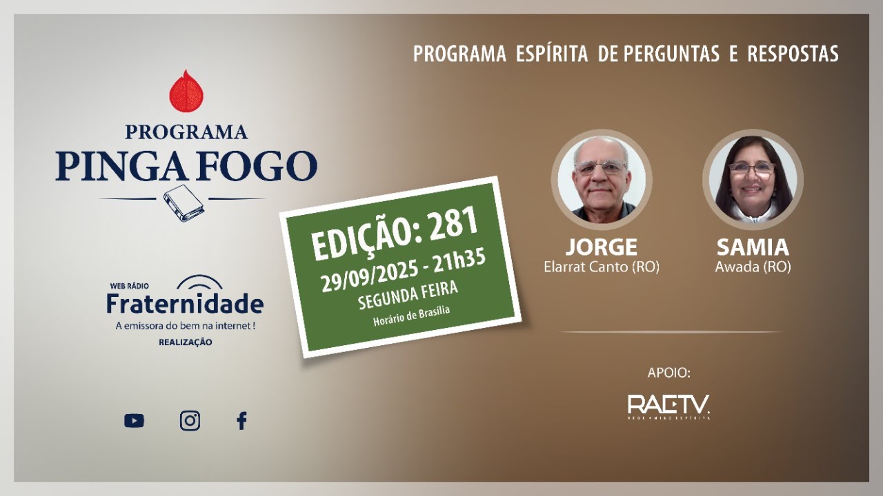 281 | 📺PINGA FOGO Nº 281 JORGE ELARRAT E SAMIA AWADA - 29/09/2025 ...