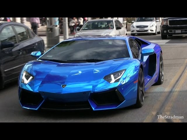 Blue Chrome Lamborghini