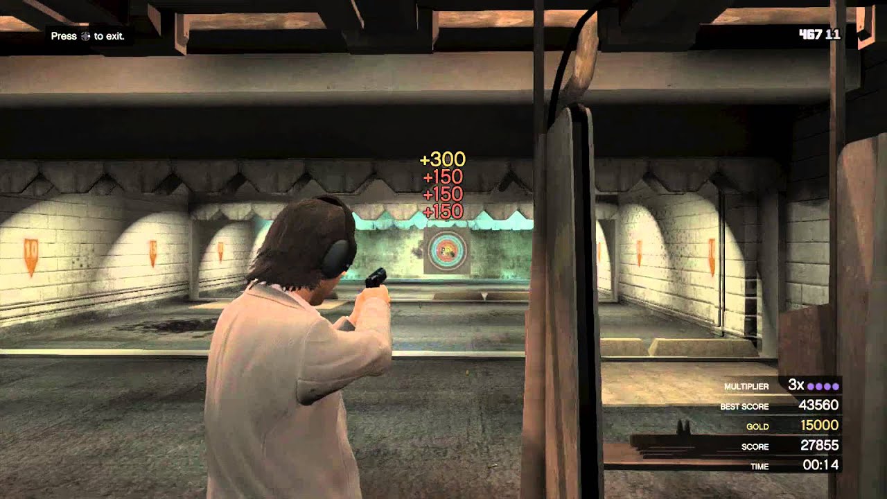 GTA V: Shooting Range - Pistol Challenge 3 - World Record - Score 46935 ...