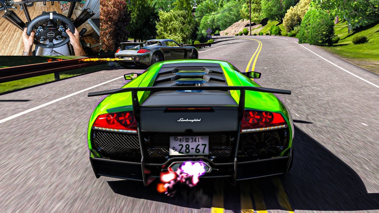 LOUD 638HP Lamborghini Murcielago Vs Carrera - Assetto Corsa | Moza R9 ...