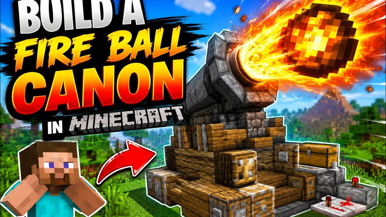 😱 Minecraft Fireball Cannon That Destroys Everything! - YouTube