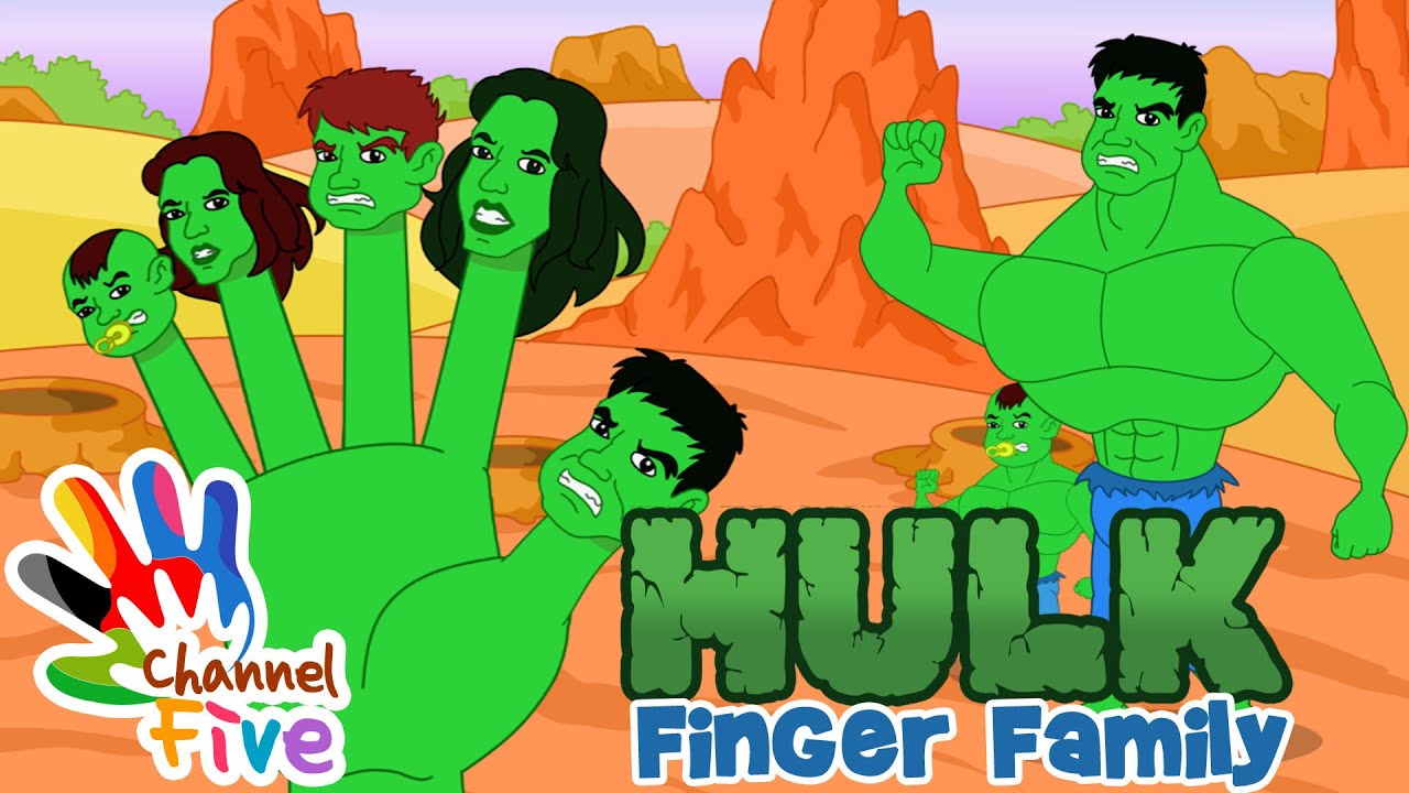 HULK Finger Family Nursery Rhyme for Children - YouTube
